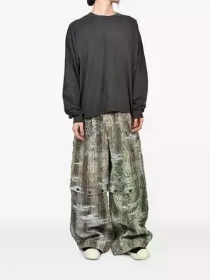 TAAKK Abstract-pattern Jacquard Jeans - Grey