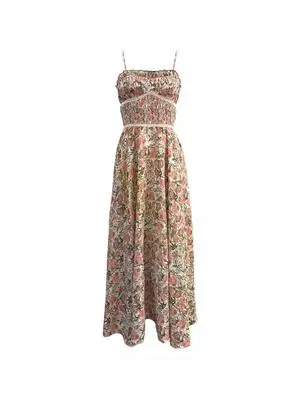 Lug Von Siga Melody Floral-print Midi Dress - Neutrals