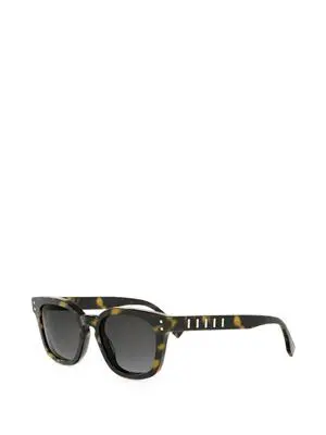 Fendi Tortoiseshell-effect Square-frame Sunglasses