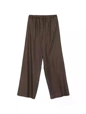 Herno Marl-effect Wide-leg Trousers - Brown