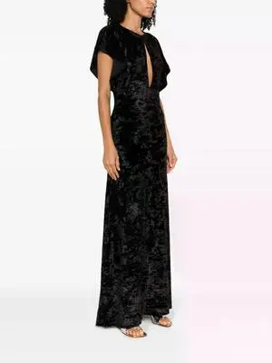 Moschino Cut-out Velvet Maxi Dress