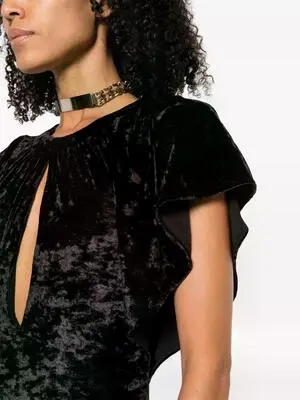 Moschino Cut-out Velvet Maxi Dress