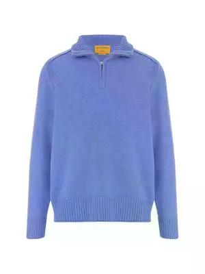 Guest In Residence Quarter-zip Cashmere Sweater - Blue