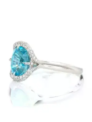 YI COLLECTION Aurora Blue Zircon And Diamond Ring