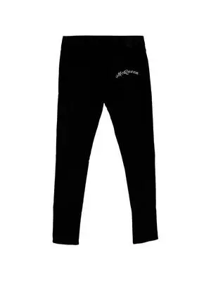 Alexander McQueen Logo-embroidered Slim-fit Jeans