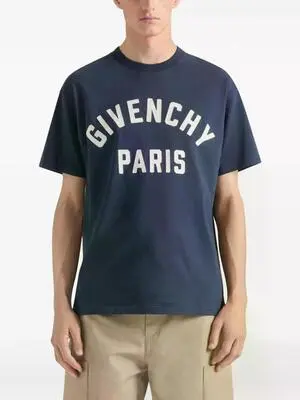 Givenchy T-shirt In Cotton With Paris Embroidery