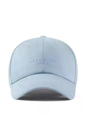 Givenchy Paris Embroidered Cap In Cotton - Blue