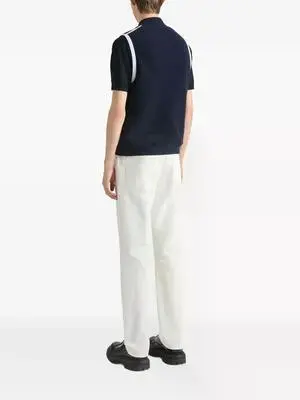 Givenchy Sleeveless Fleece Jacket With Gros Grain Detail