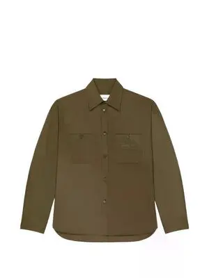Givenchy Couture Seam Overshirt In Cotton Paris Patch - Green