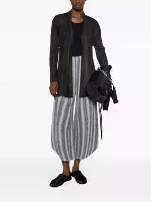 Issey Miyake Pleated Shawl-collar Jacket - Black