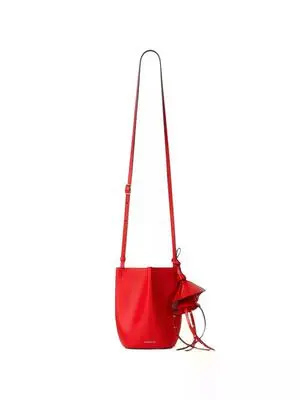 Givenchy Nano Snap Bucket Bag In Grained Leather - Red