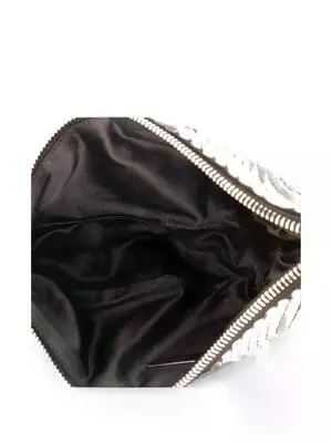 Prada Triangle Top Handle Pouch Bag Crystal Embellished Satin Mini Satchel