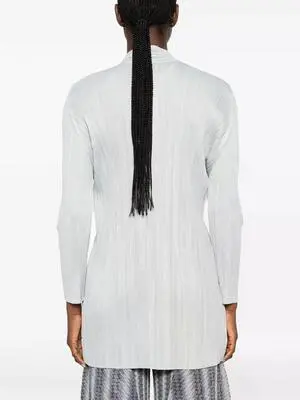Issey Miyake Plissé-effect Open-front Jacket - Grey
