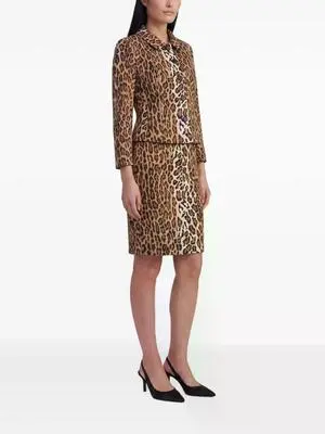 Moschino Leopard-print Skirt Suit