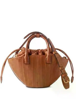 BIAGINI Small Le Mignon Panier Eel Skin Tote Bag - Brown