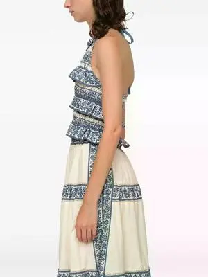 Sea Arlo Floral-print Ruffled Top