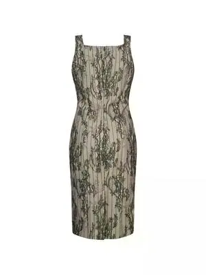 Moschino Lace-overlay Sweetheart-neck Dress