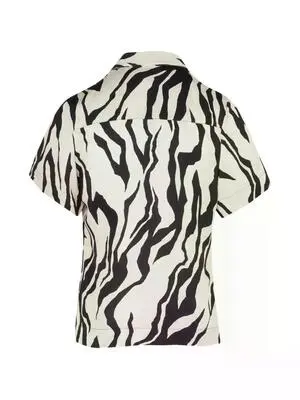 Maison Rabih Kayrouz Zebra-print Polo Shirt
