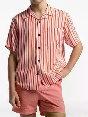 MOSSO SUN WEAR Stripe-print Short-sleeve Shirt