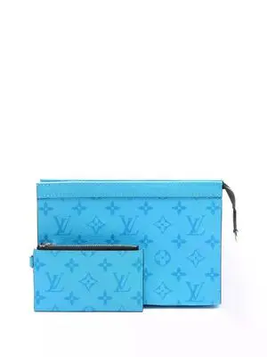 LOUIS VUITTON 2021-2026 Monogram Taigarama Gaston Wearable Wallet Crossbody Bag - Blue