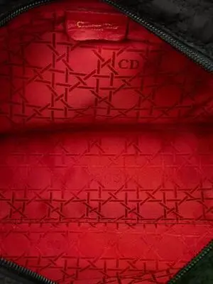 Dior 1997 Large Nylon Microcannage Lady Satchel