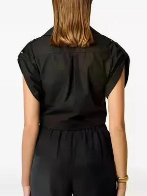 HEVRON Leonora Epaulette Cotton Top