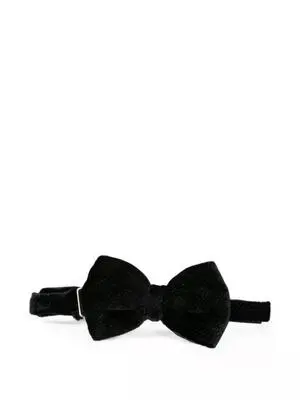 Giorgio Armani Velvet-effect Bow Tie - Black