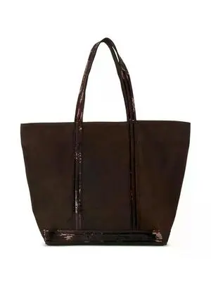 Vanessa Bruno Large Cabas Sequin-embellished Tote Bag - Brown