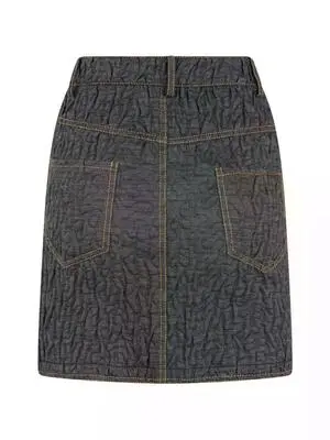 Moschino Embellished-button Quilted Mini Skirt