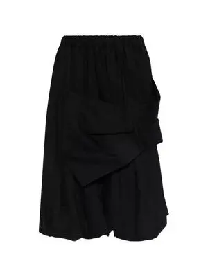 Noir Kei Ninomiya Oversized-bow Gathered Midi Skirt - Black
