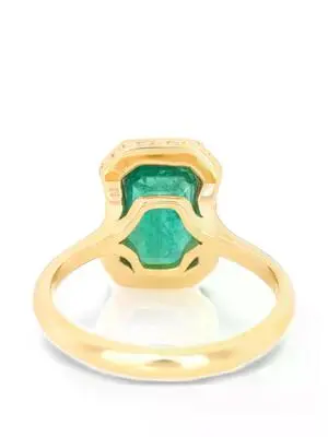 YI COLLECTION Aurora Emerald And Aquamarine Candy Ring