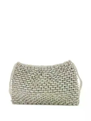 HIBOURAMA Penelope Crystal-embellished Shoulder Bag - Silver