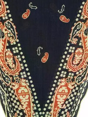 MANTERO 1902 Paisley-print Triangular Scarf