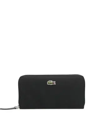 Lacoste Logo-patch Zip-around Wallet - Black