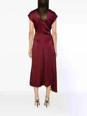 Victoria Beckham Twisted-waist Midi Dress