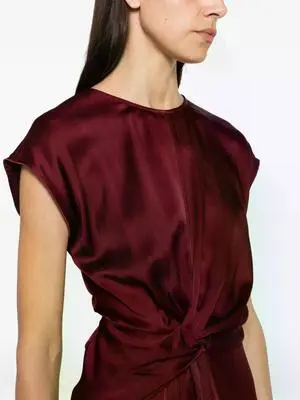 Victoria Beckham Twisted-waist Midi Dress