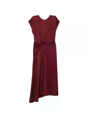 Victoria Beckham Twisted-waist Midi Dress - Red