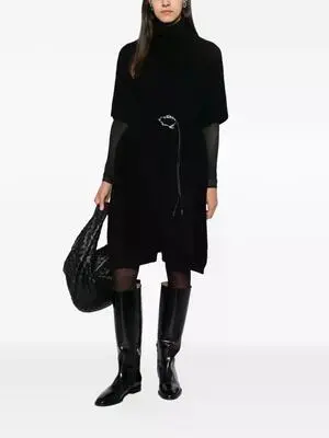 PHILO-SOFIE Belted High-neck Cape - Black