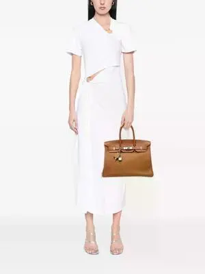 Hermès 2012 Togo Birkin Retourne 35 Handbag - Brown
