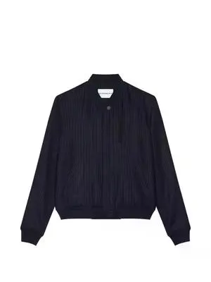 Givenchy Striped Blouson In Wool - Blue