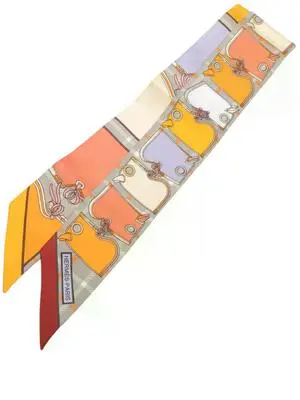 Hermès 1999-2007 Camails Silk Twilly Scarf Scarves - Multicolour