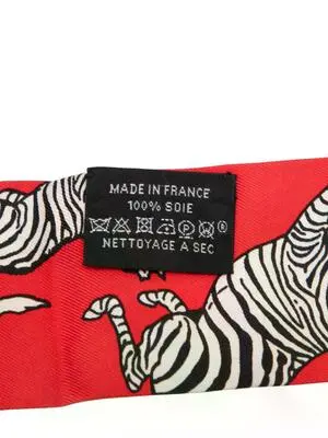 Hermès 2015-2026 Les Zebres Silk Twilly Scarf Scarves