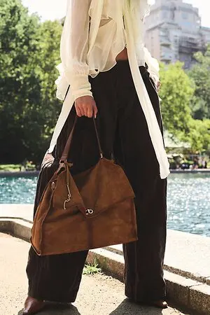 We The Free Parker Suede Tote At - Saddle