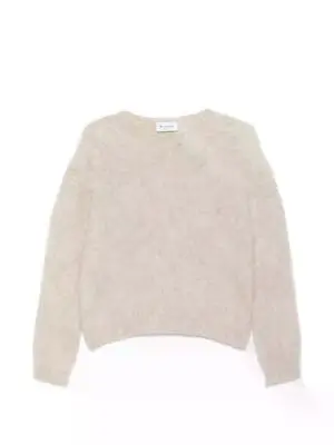 AROVESCIO Brushed Crew-neck Sweater