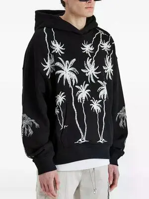 ONLY THE BLIND Palm-tree Embroidered Hoodie