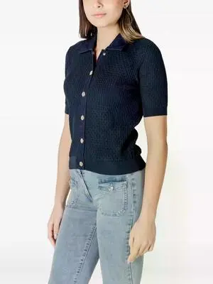 MORGAN Short-sleeve Collared Cardigan