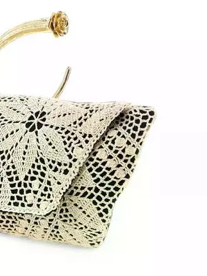 Magda Butrym Bracelet Floral-crochet Envelope Clutch Bag