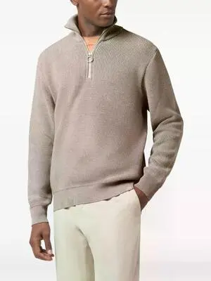 Paul & Shark Half-zip Ribbed-knit Sweater