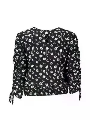 Desigual Floral-print Ruched Blouse