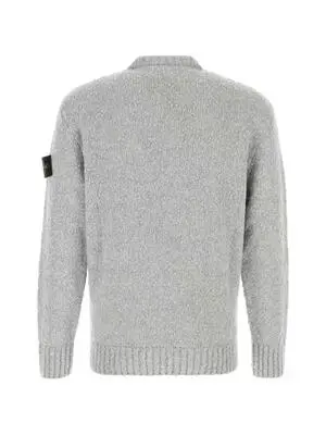 Stone Island Logo-patch Loose-fit Wool Sweater